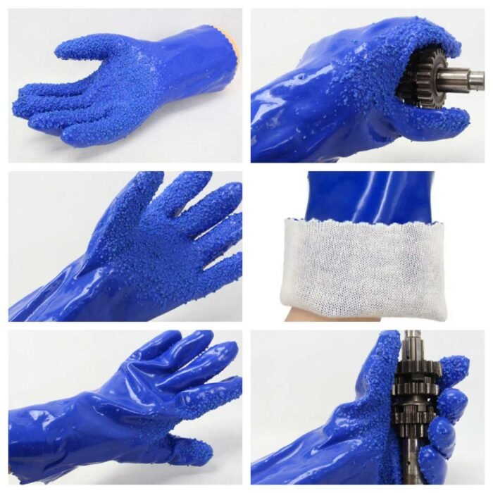 Super Grip Oil Roof Chemical Resistant PVC Coated Gloves(PVC106 ...